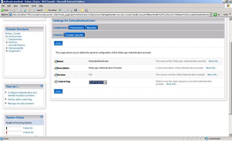 Configuring Active Directory Authenticator With Weblogic Server