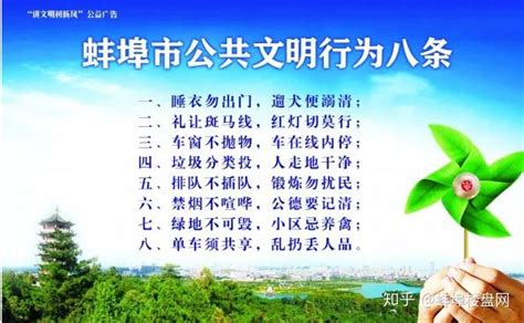 《蚌埠市公共文明行为八条》正式出炉 知乎
