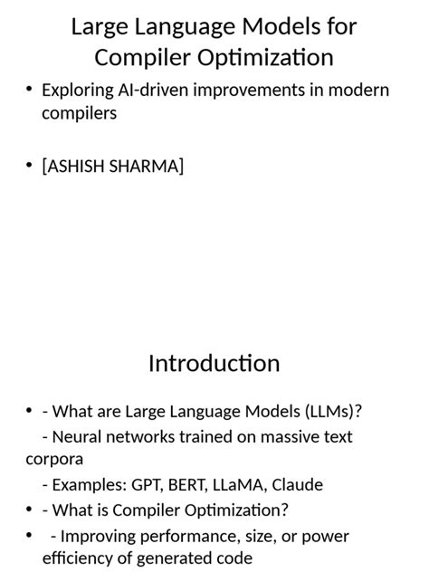 Llms For Compiler Optimization Pdf