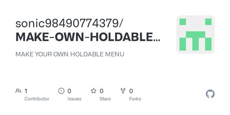 github sonic98490774379 make own holdable dll make your own holdable