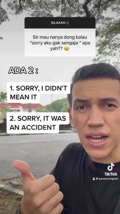 Sorry Aku Gak Sengaja In English Bahasainggris