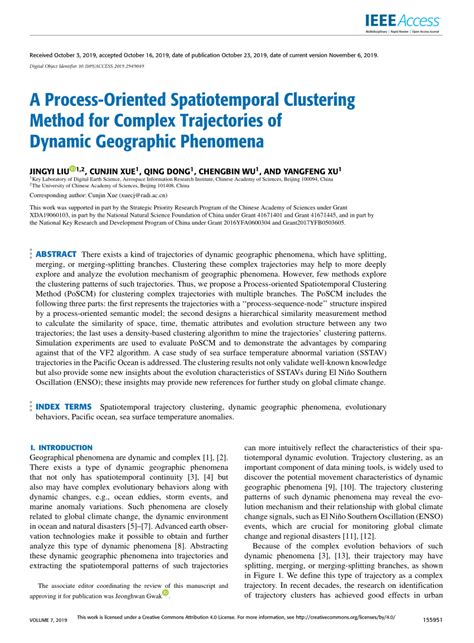 Pdf A Process Oriented Spatiotemporal Clustering Method For Complex Trajectories Of Dynamic