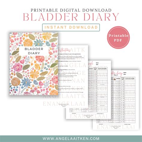 Printable Bladder Diary For Womens Health — House Of Aitken Home On Purpose