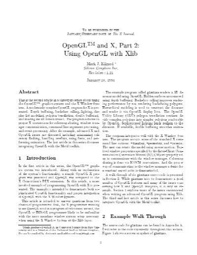 Opengltm And X Part 2 Using Opengl With Xlib