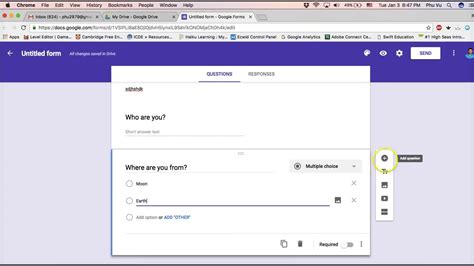 Create Google Form YouTube
