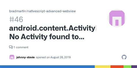 ntent activitynotfoundexception no activity found to handle intent · issue 46