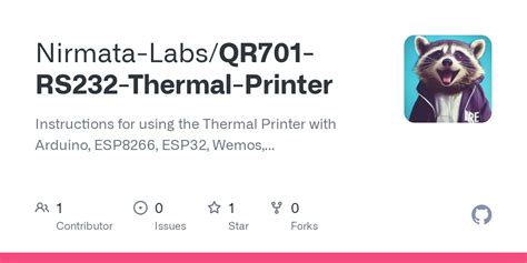Github Nirmata Labsqr701 Rs232 Thermal Printer Instructions For