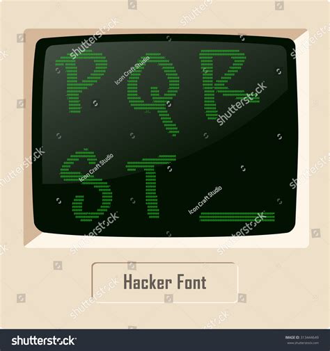 Hacker Ascii Character Font Set On Stock Vector Royalty Free 313444649