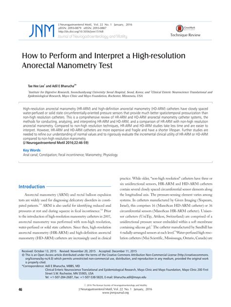 PDF How To Perform And Interpret A High Resolution Anorectal Manometry Test