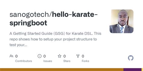 Github Sanogotechhello Karate Springboot A Getting Started Guide