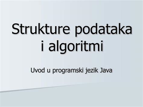Ppt Strukture Podataka I Algoritmi Powerpoint Presentation Free