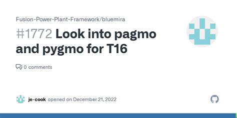 Look Into Pagmo And Pygmo For T16 · Issue 1772 · Fusion Power Plant