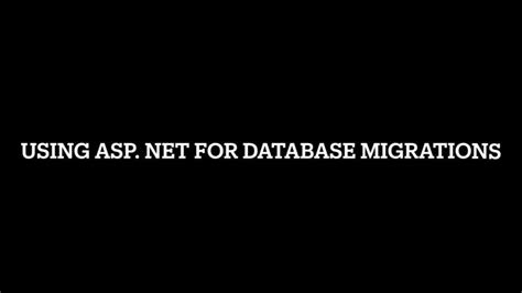 Manuel Saleta On Linkedin How To Asp Net Core Db Migrations
