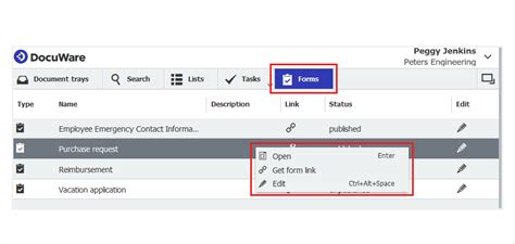 Lists Tasks And Now Forms All Directly Available In Web Client