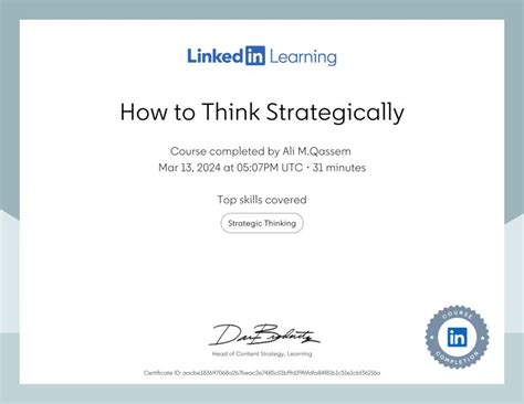 Ali Mqassem On Linkedin Certificate Of Completion