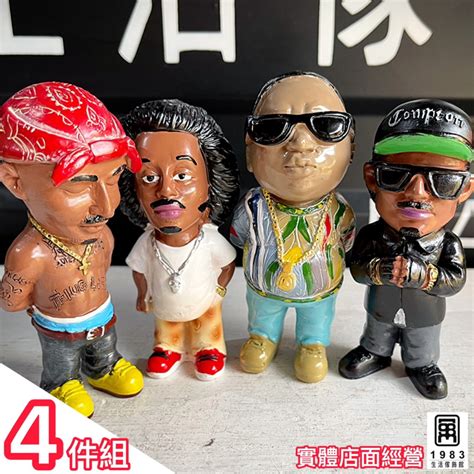 【台灣現貨】【實體店面】（4隻390元，整套販售）美式復古工業風工藝手工彩繪樹脂嘻哈搖滾龐克擺件擺飾 蝦皮購物