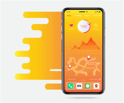 Ui Ux Gui Screen Apps On Smartphone To Track For Fitness And Runner