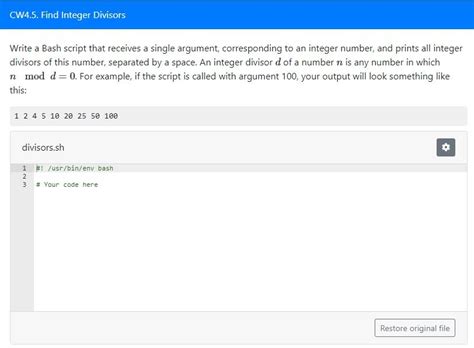 Solved Write A Bash Script That Receives A Single Argument