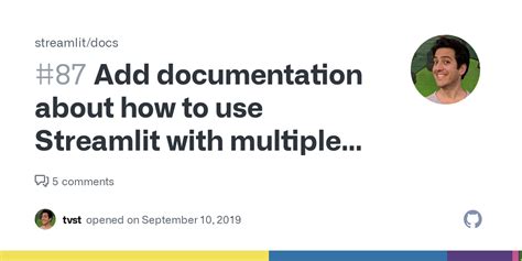 Add Documentation About How To Use Streamlit With Multiple Threads · Issue 87 · Streamlitdocs