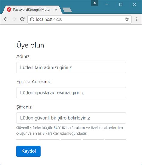 Angular ile Password Strength Meter yapımı