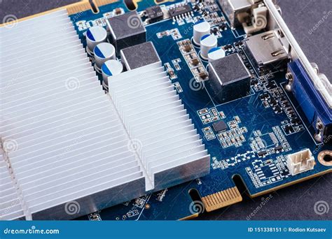 Circuit Board Computer Chip GPU Video Card Stock Image Image Of Green Isolated 151338151