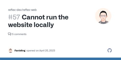 Cannot Run The Website Locally · Issue 57 · Reflex Devreflex Web · Github