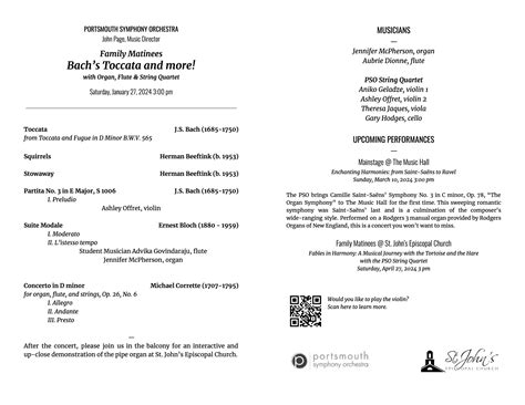 Bachs Toccata And More With Organ Strings And Flute Portsmouth Symphony Orchestra