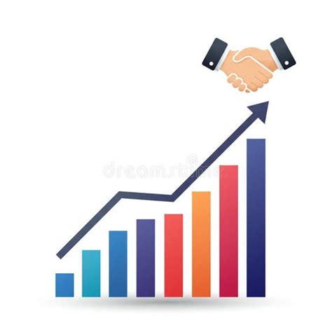 Bar Chart With Ascending Colored Bars Ranging From Blue To Red Representing Growth Stock