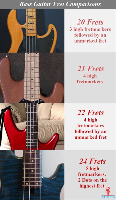 How Many Frets Does A Bass Guitar Have Illustrated Bassox