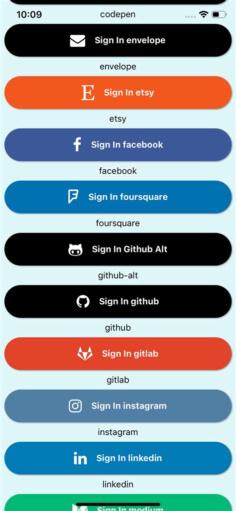 Example Of Social Icons Using React Native Elements