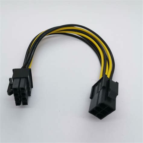 1pcs 18awg Pci Express 6 Pin To 8 Pin Power Adapte Grandado