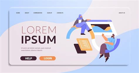 premium vector developers couple creating website ui interface web
