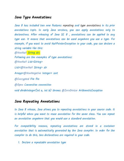 2 Annotations Oop With Java Aktu Third Unit Topic Java Type