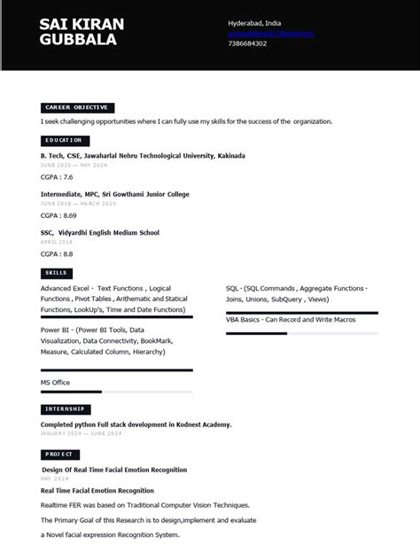 Sai Kiran Data Analyst Pdf