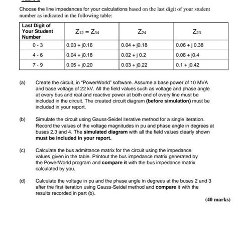 Solved Question 2 A Four Bus Power System Is Shown In Figure
