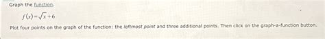 Solved Graph The Functionfxx26plot Four Points On The