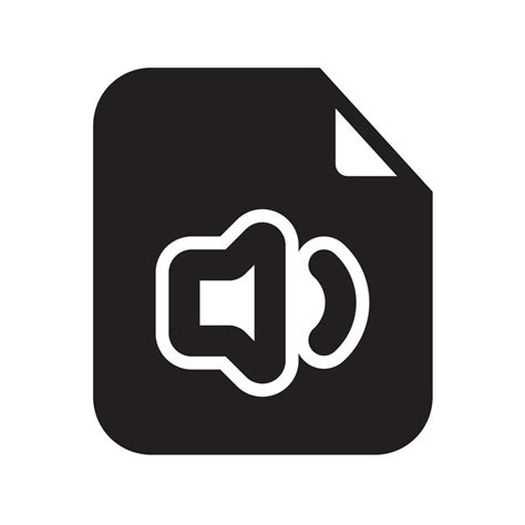 Audio Files Icon Solid Style Vector Art At Vecteezy