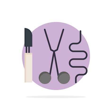Instruments Surgery Tools Medical Abstract Circle Background Flat Color Icon 14656247 Vector Art