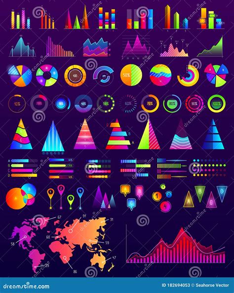 Infographic Elements Set Of Icons For Data Visualization And Business Presentation Vector