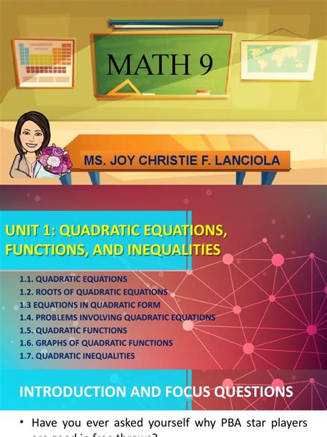 Lesson 1 Quadratic Equations Solving Quadratic Equations By Extracting Square Roots Pdf
