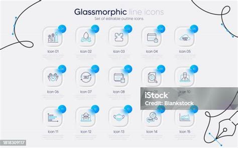 Set Of Medical Mask Horizontal Chart And Account Line Icons For Web App Pictogram Icon Vector