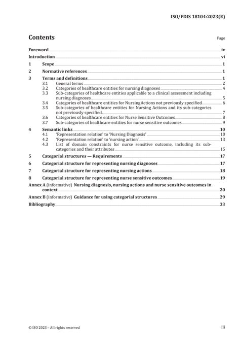 ISO FDIS Health Informatics Categorial Structures For Representation Of Nursing Practice