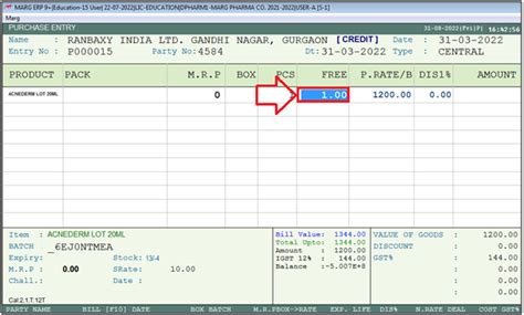 How To Enable Or Disable Free Column At The Time Of Purchase Entry In Marg Software