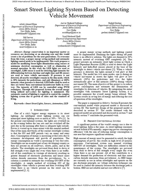Smart Street Lighting System Based On Detecting Vehicle Movement Pdf Street Light Lighting
