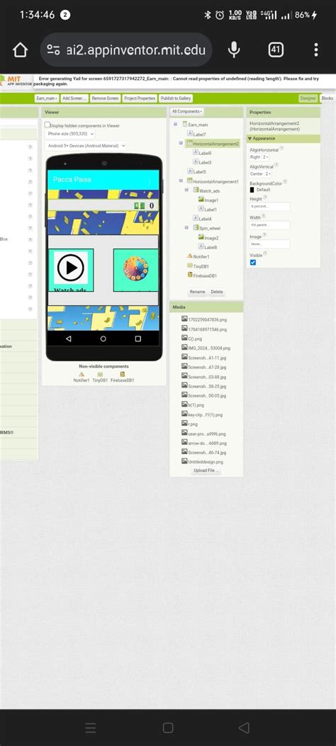 Facing Some Issue While Building Apk MIT App Inventor Help MIT App Inventor Community