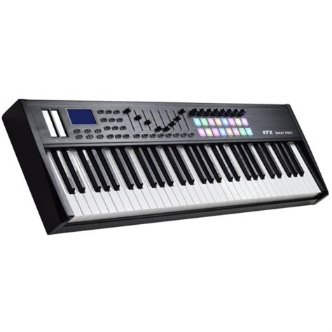Usado Kfx Sw61 Pro Teclado Controlador Midi Usb 61 Teclas 16 Pads 8 Knobs Faders Split
