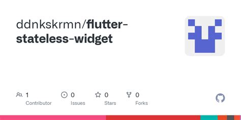 github ddnkskrmn flutter stateless widget