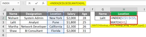 Index Match Function In Excel How To Use Index Match Function In Excel