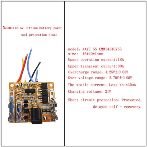 Bms Circuit 18650 Battery Pack Pcb Board 5s 18 5v 18a Dc Power Tool Manual Lithium Drill Power