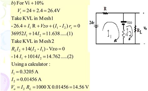 Zener Diode Circuit Analysis The Circuit Shown Below Is Used To